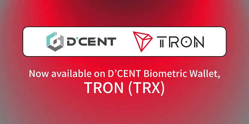 TRON (TRX) is now supported on D’CENT Biometric Wallet.
